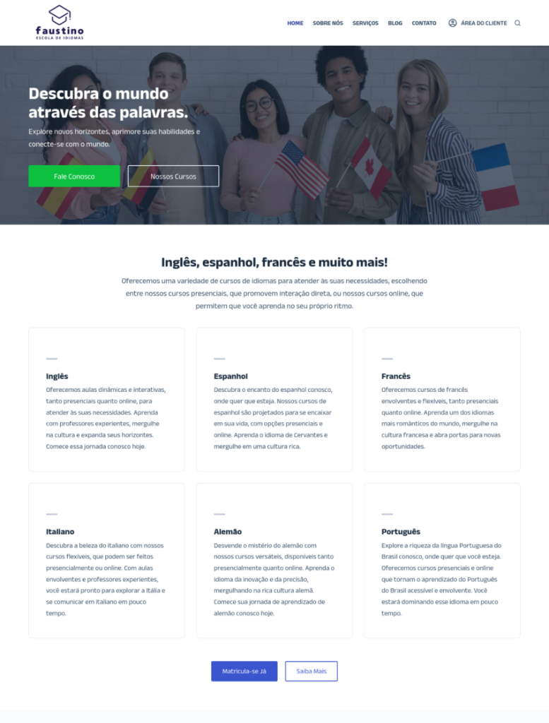 Modelos de sites - Templates de sites prontos - Criação de Sites